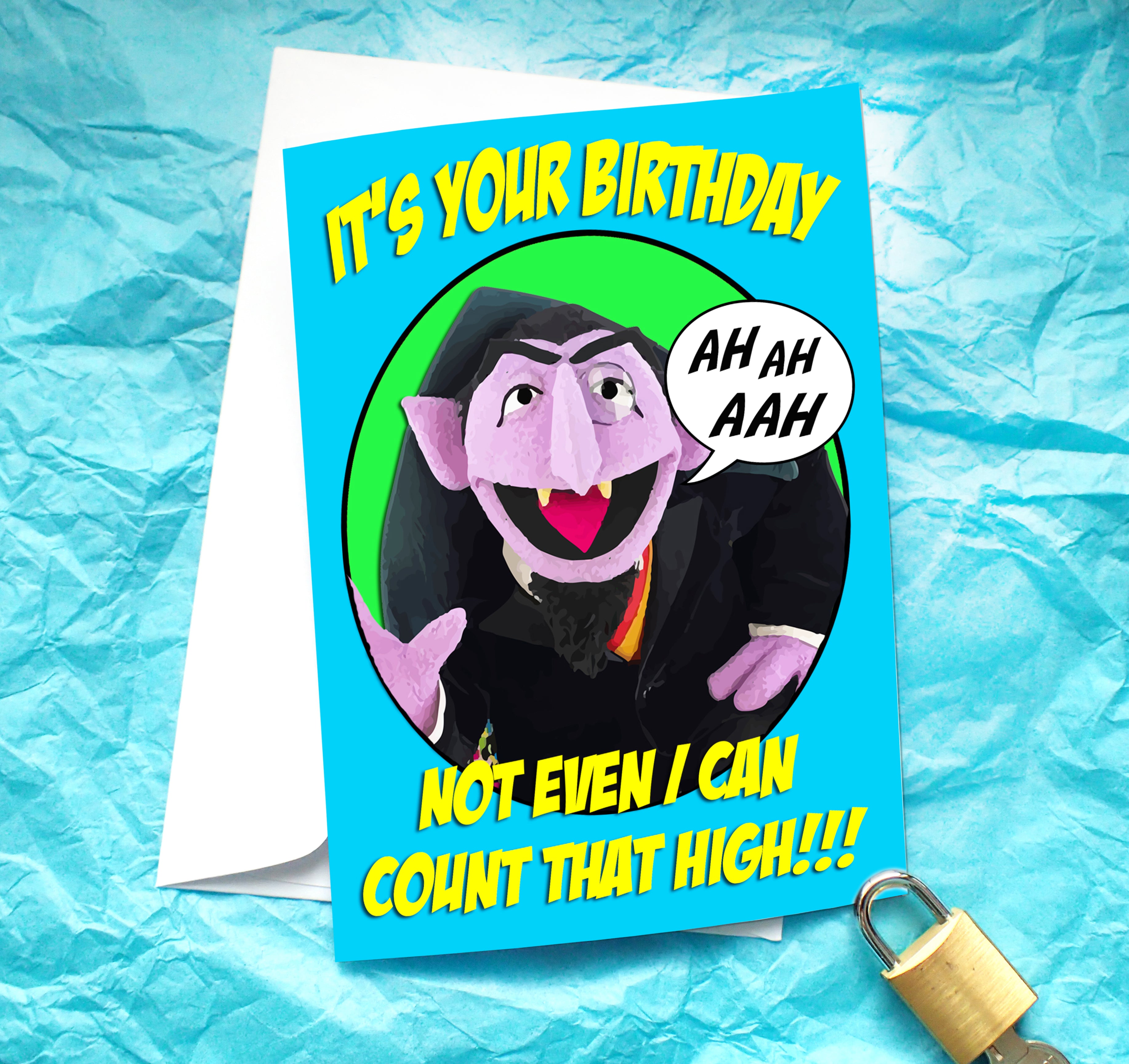 The Count Funny Birthday Card KimWestARt – KimWestArt