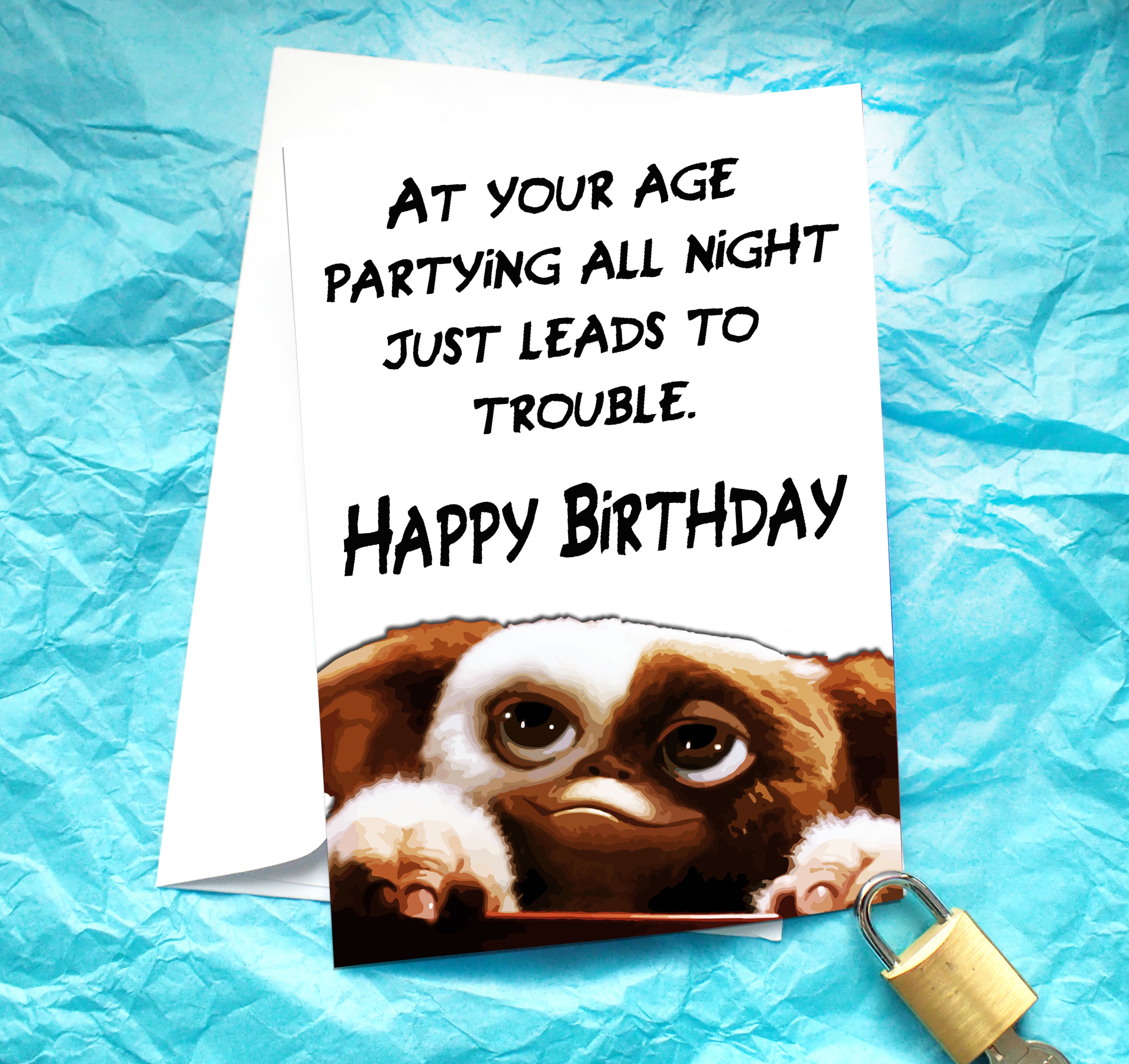 Gremlins Funny Birthday Card KimWestARt – KimWestArt