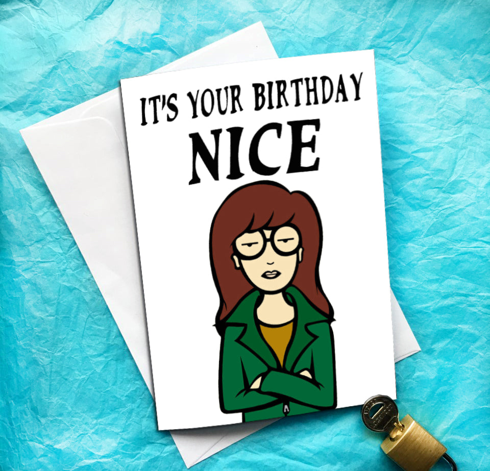 Daria Funny Birthday Card – KimWestArt